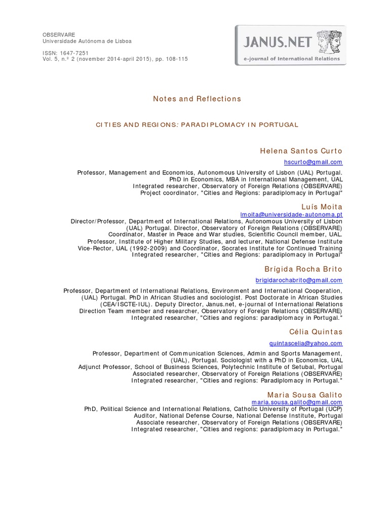 Paradiplomacy in Portugal | PDF | Portugal | Globalization