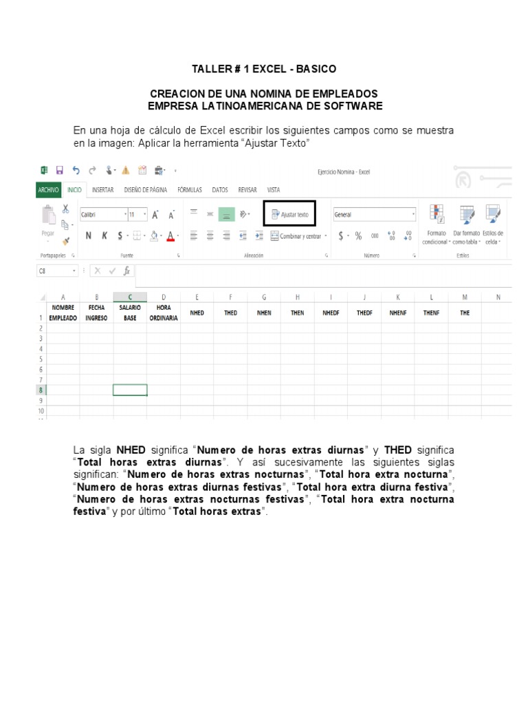 Taller 1 Excel | PDF | Microsoft Excel | Salario