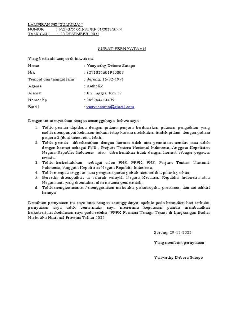 surat pengalam kerja | PDF