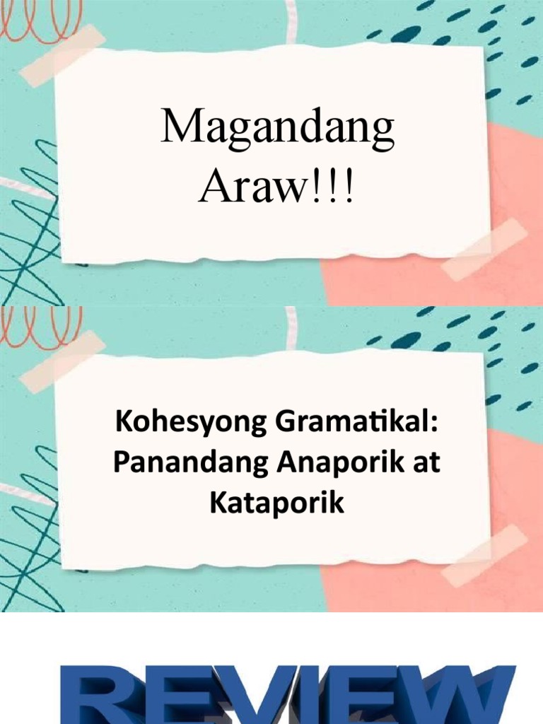 Grade 7 Q3 S1 WK 2 Anapora at Katapora 2 Final 2 | PDF
