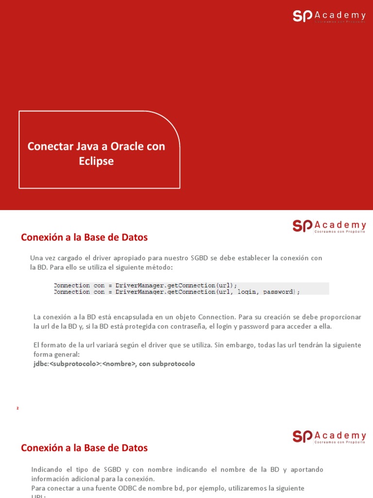 Conectar Java Con BD | PDF | Java (lenguaje de programación) | Eclipse (software)