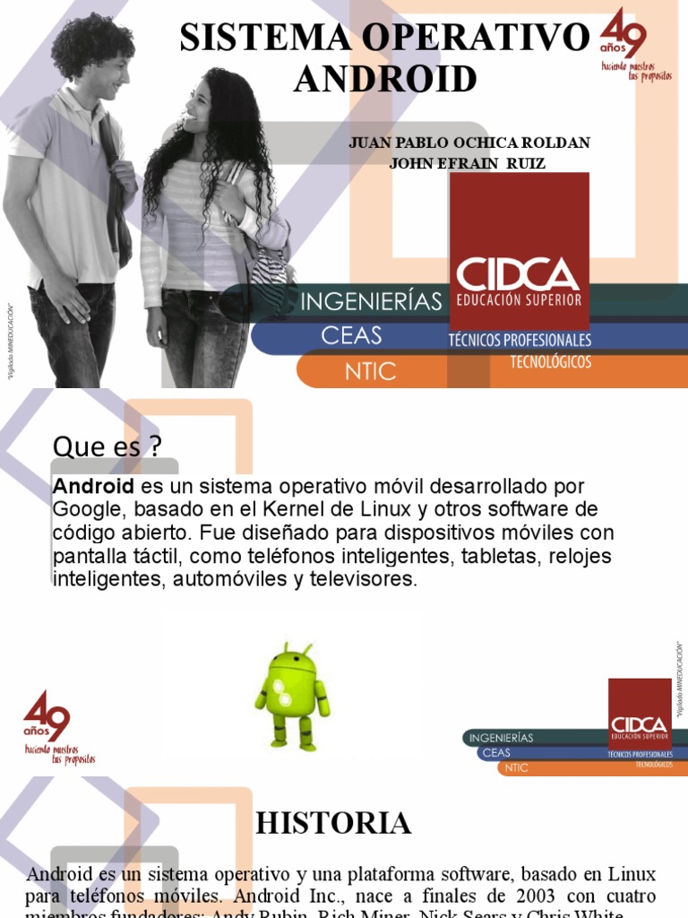 Exposicion Android | PDF | Android (sistema operativo) | Software libre