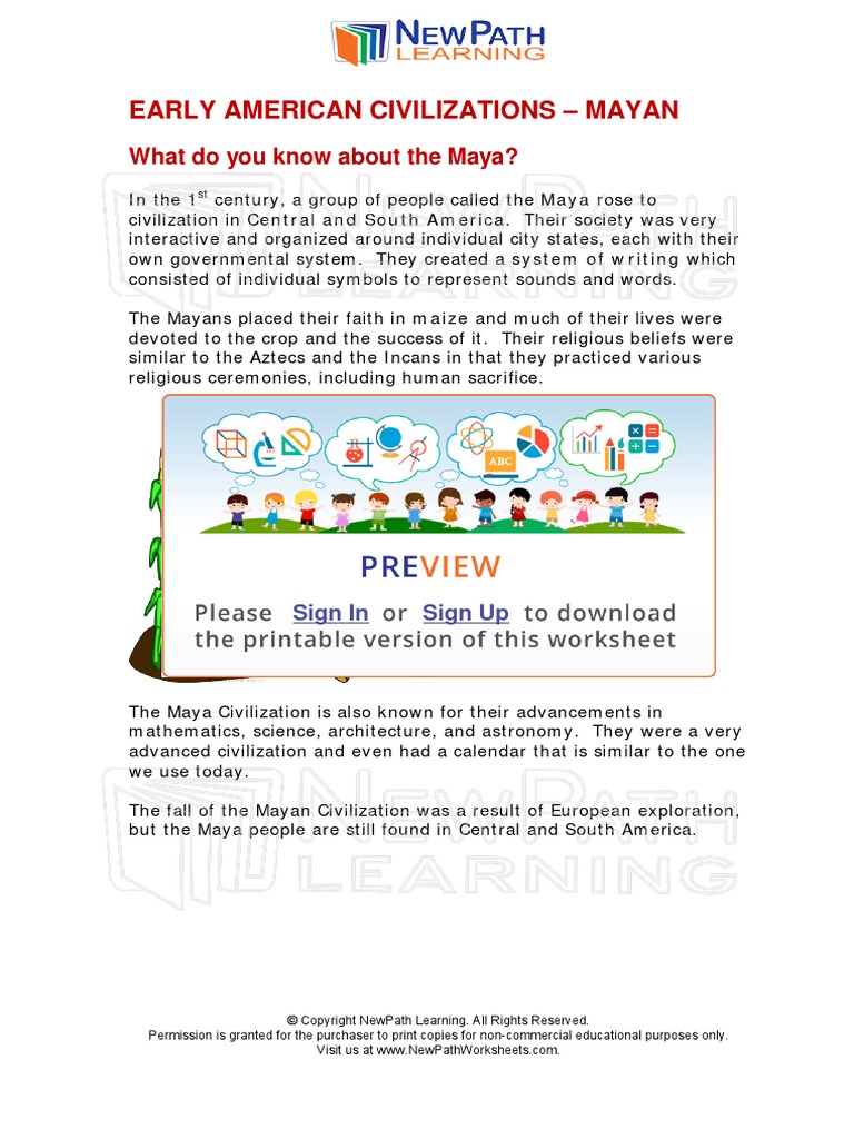 Study Guide 7th Grade Mayans | PDF | Religion & Spirituality