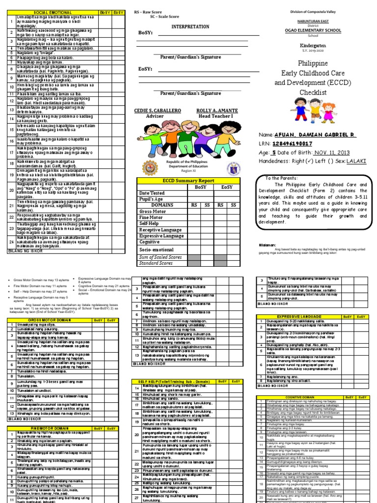 EECD and SCHOOL REPORT CARD | PDF
