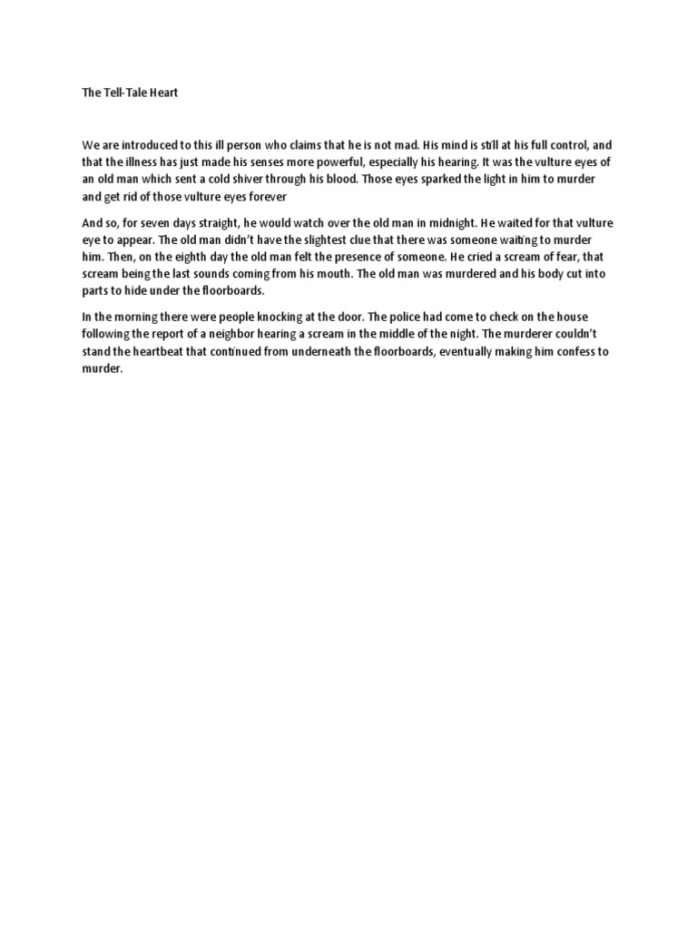 Summary The Tell-Tale Heart | PDF