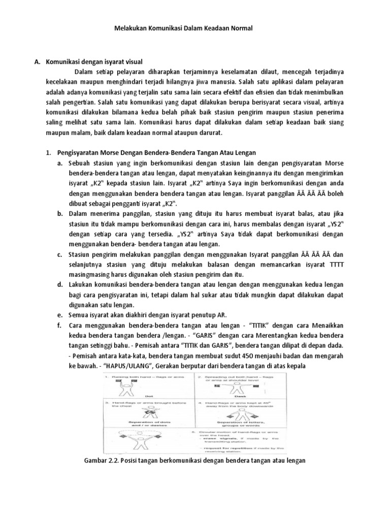 KD1 Melakukan Komunikasi Dengan Isyarat Visual2 | PDF
