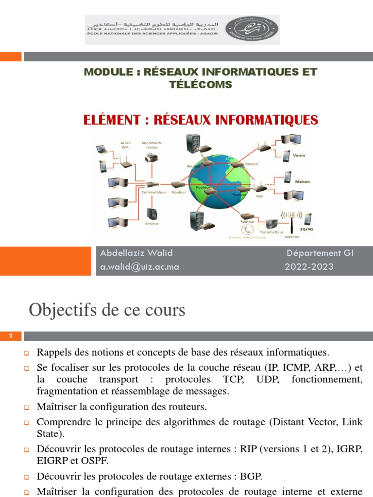 Syllabus Cours Réseaux Informatiques | PDF