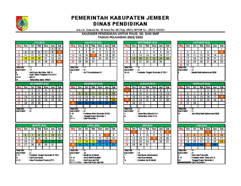 1 KALDIK 2022-2023 Dispendik Jember | PDF