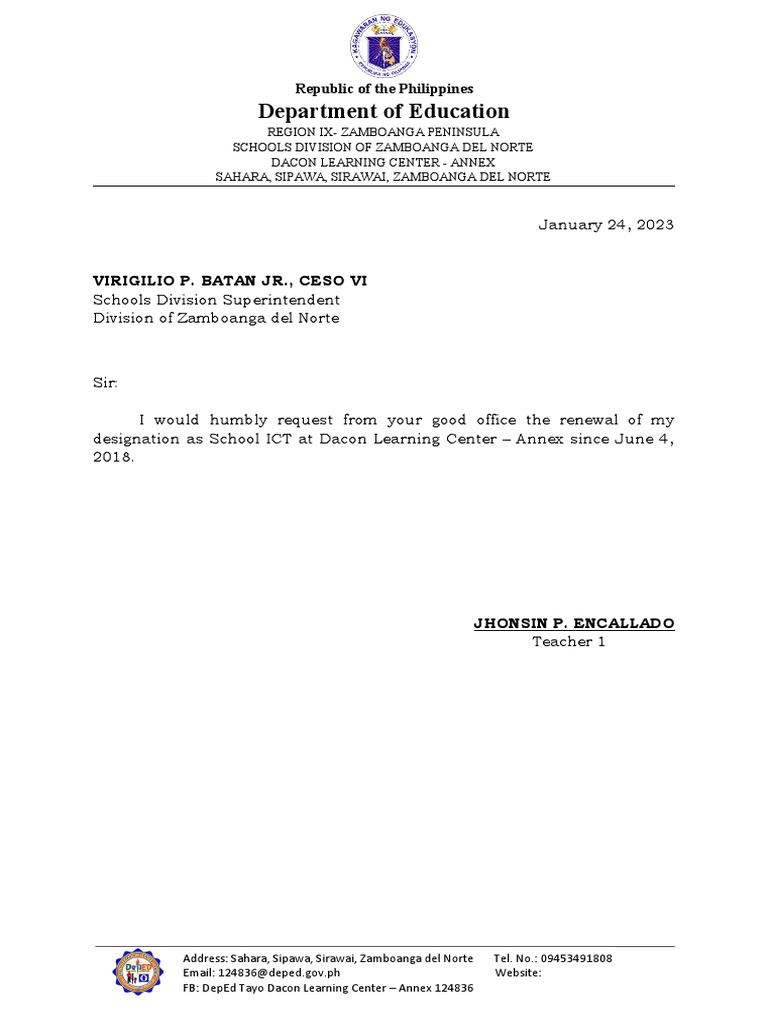 Endorsement Letter | PDF | Government | Public Administration