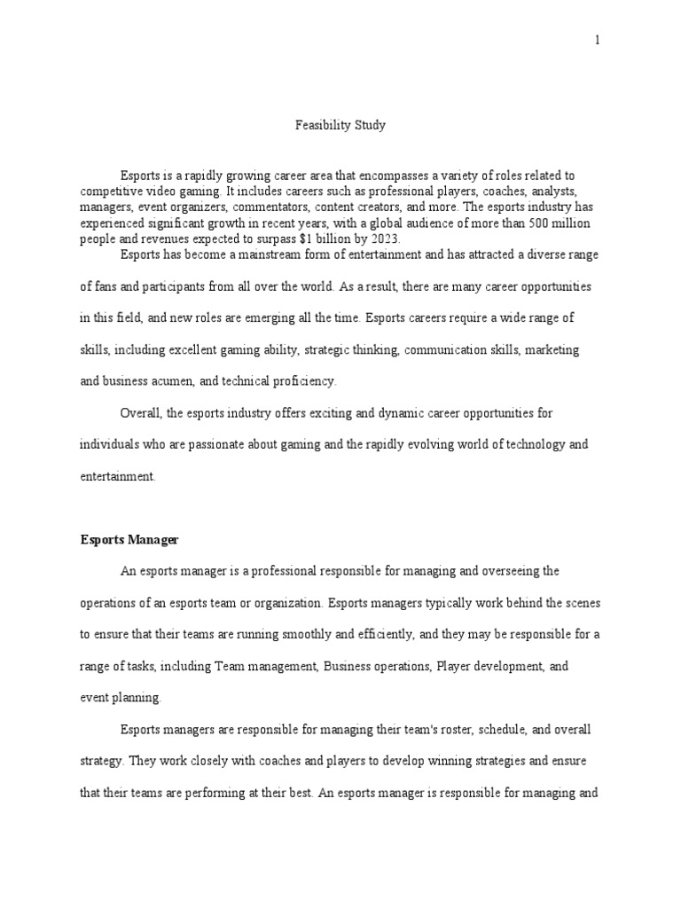 Feasibility Study 1 | PDF | Marketing | Business