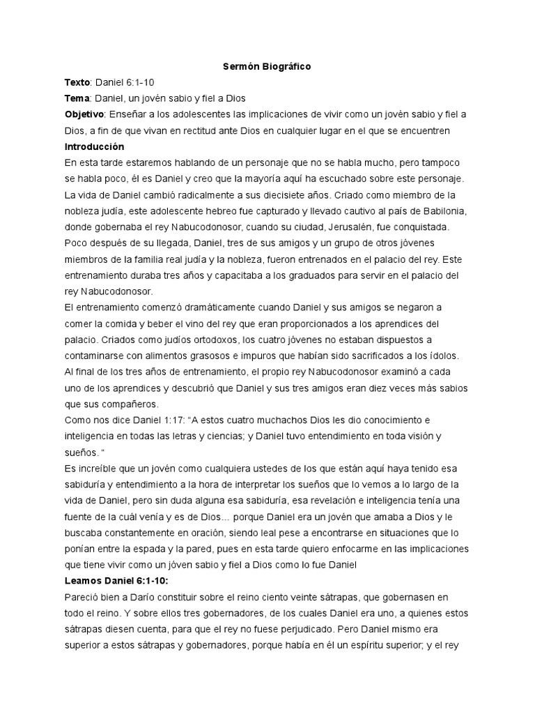 Daniel: Sabiduría y Rectitud en Dios | PDF | Daniel (figura bíblica) | Dios