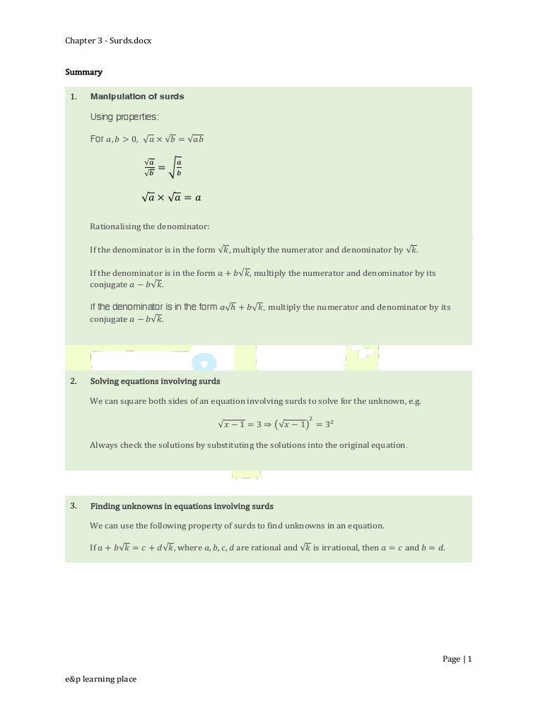 Surds | PDF | Area | Triangle