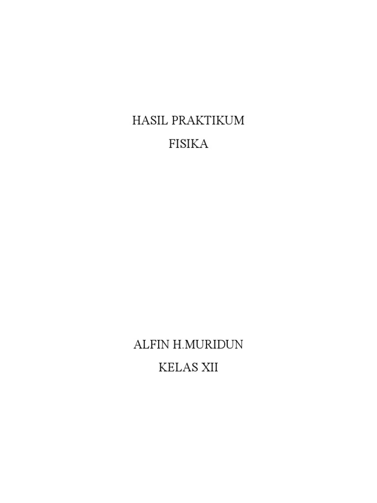 HASIL PRAKTIKUM Alfin | PDF