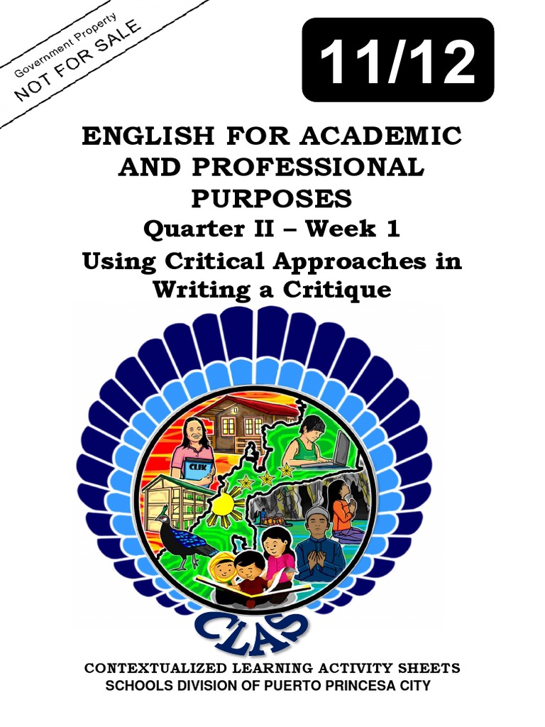 EAPP - WEEK 1 - Critical Approaches - Edited From RO Carissa Calalin ...