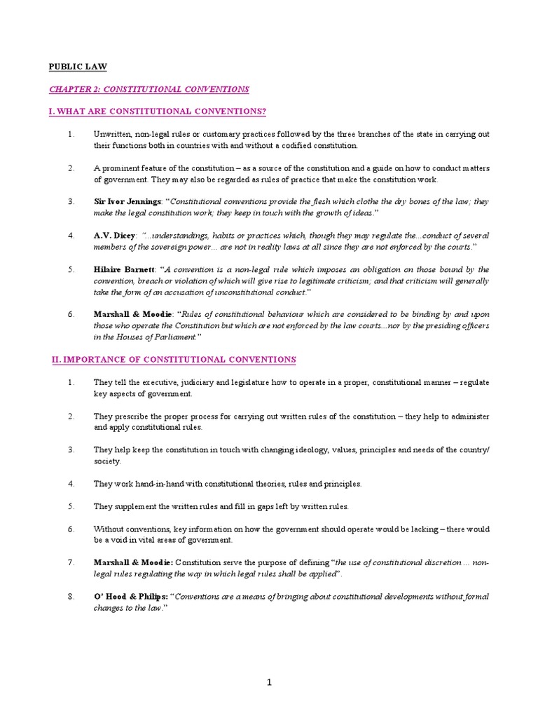 Constitutional Conventions Guide | PDF | Parliament Of The United ...