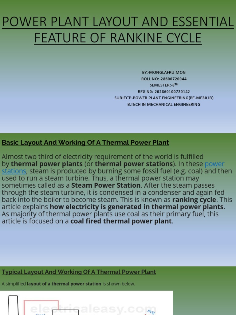 Thermal Power Plant Layout Overview | PDF | Boiler | Steam