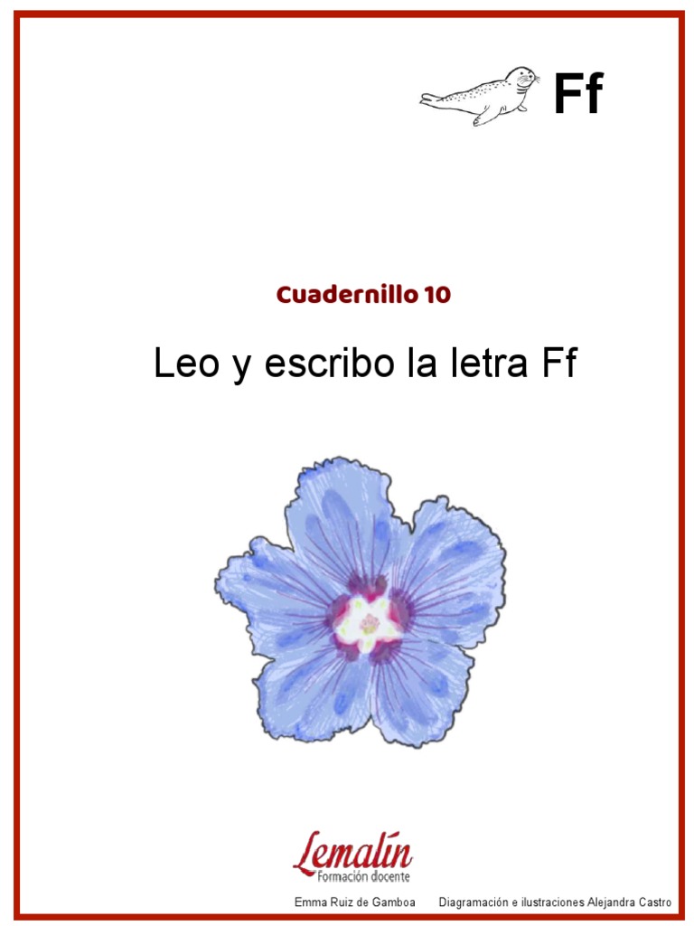 Cuadernillo de Lectoescritura: Letra F | PDF