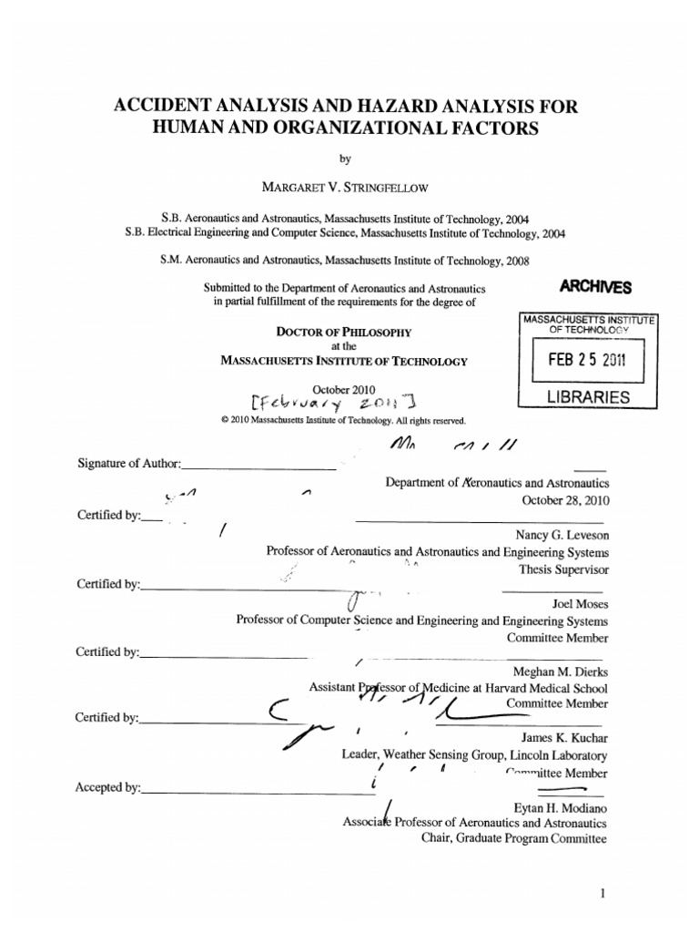 Accident Analysis and Hazard Analysis For Human and Organizational ...