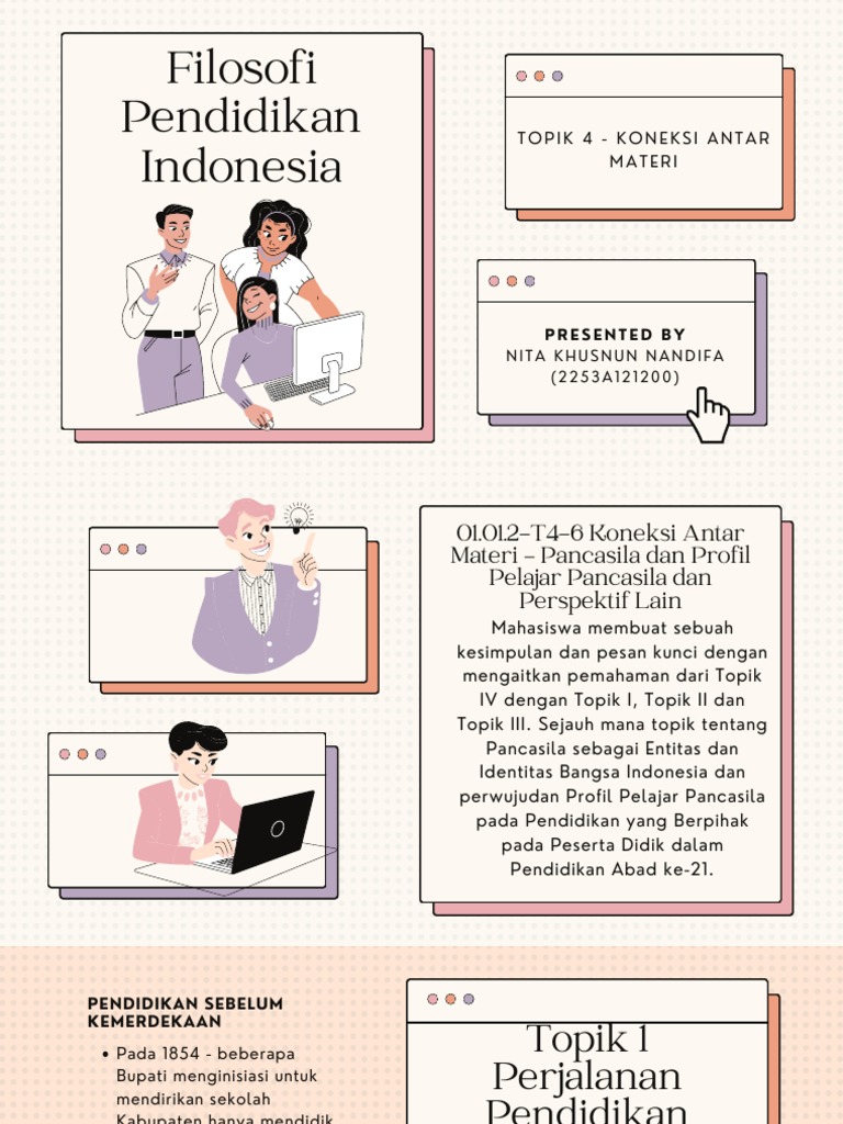 Topik 4 - Koneksi Antar Materi (Filosofi Pendidikan Indonesia) | PDF