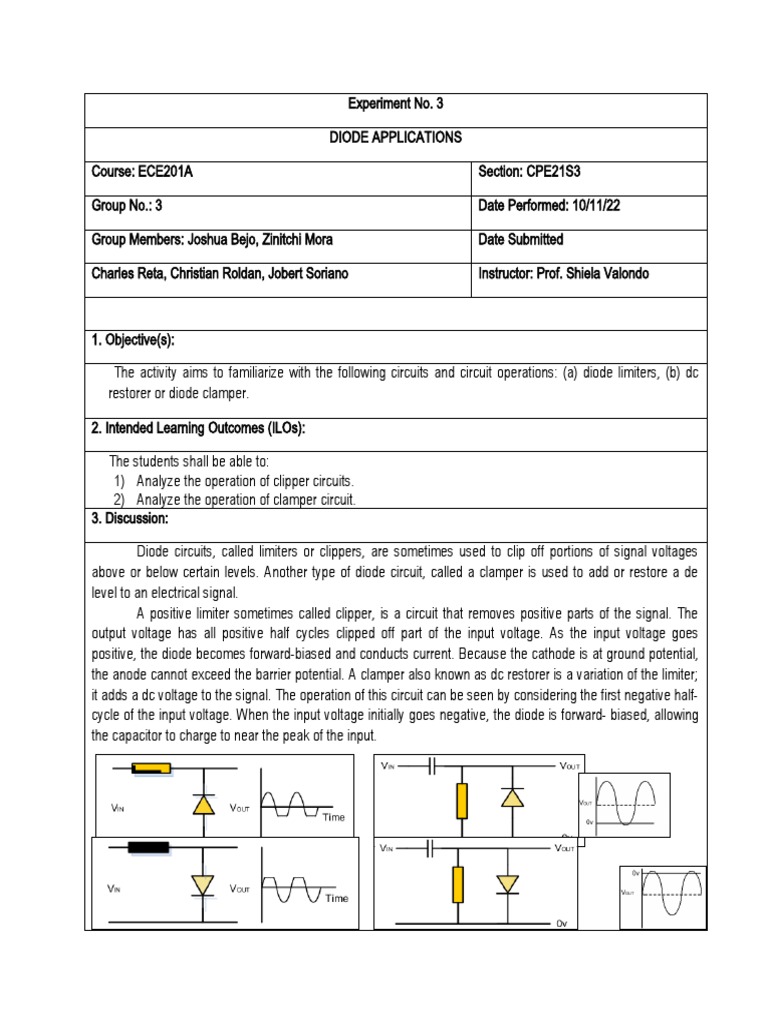 Laboratory Experiment-3 | Download Free PDF | Diode | Rectifier