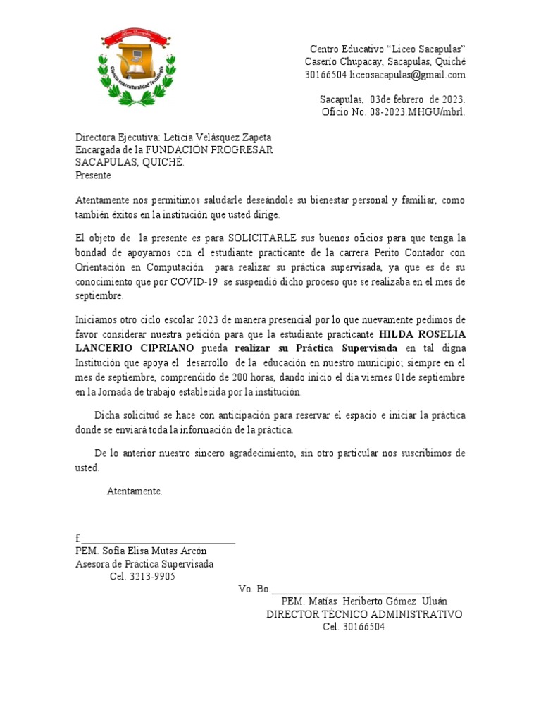 Practica Supervisada 1 | PDF