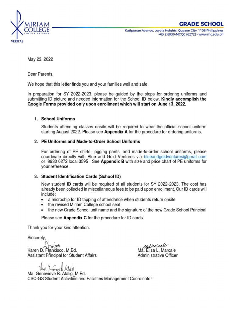 Preparing for the New School Year: Guidelines for Ordering School ...