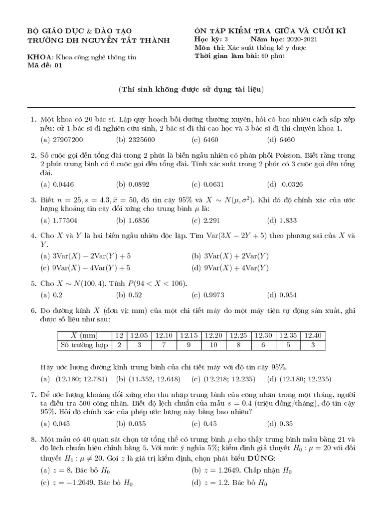 Đề Ktra GK Mẫu | PDF