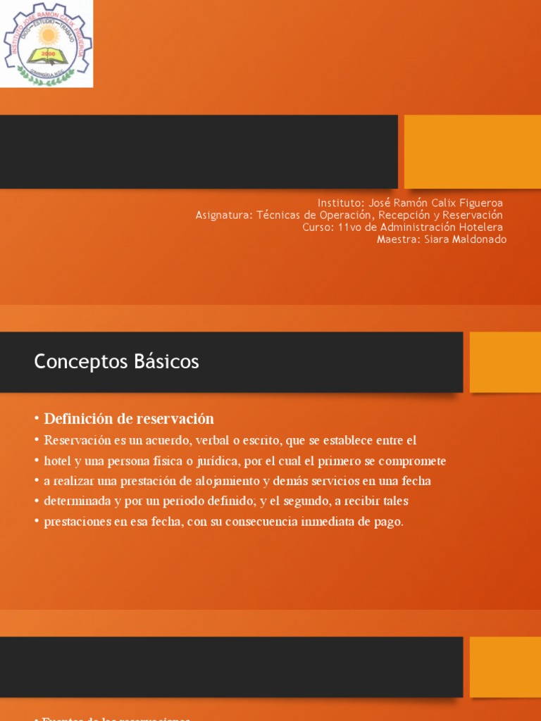 Conceptos Basicos Del Departamento de Reservas N3 | PDF | Hotel | Economias