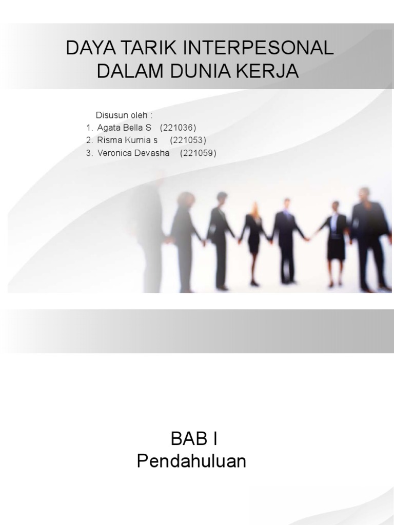 Daya Tarik Interpesonal | PDF | Karier & Perkembangan
