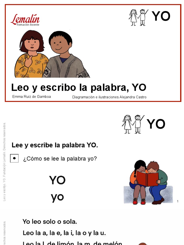 Yo Leo y Escribo La Palabra YO - FICHA | PDF
