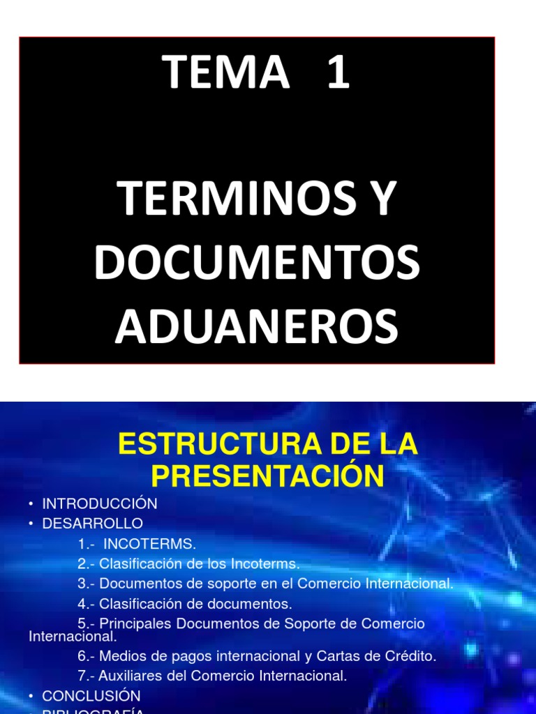 Tema 1 Terminos y Documentos Aduaneros-5-28 | Descargar gratis PDF | El comercio internacional ...