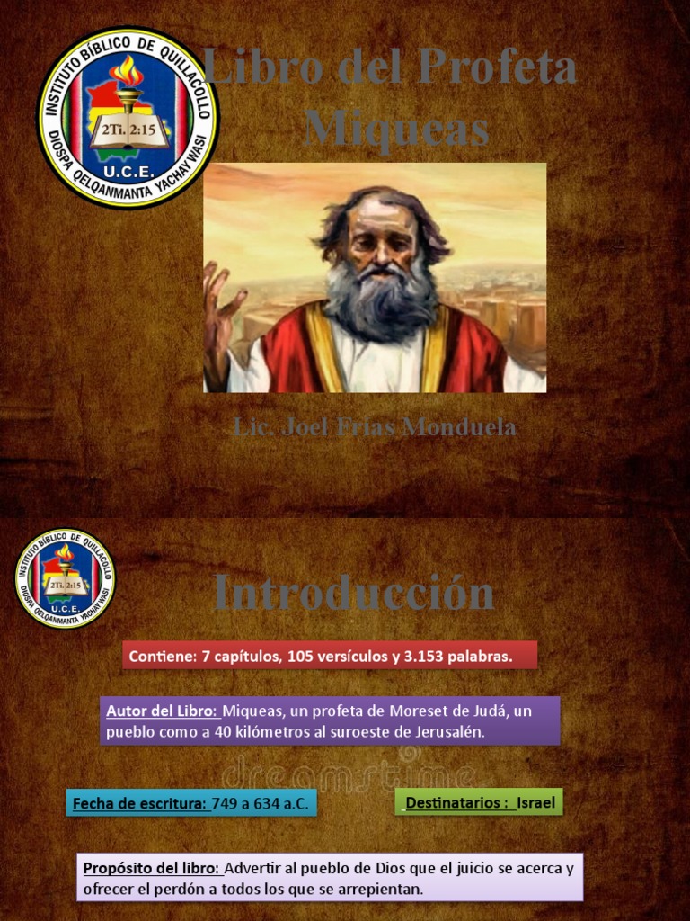 Libro de Miqueas-Ptr. Joel Frias | PDF | Isaias | Samaria