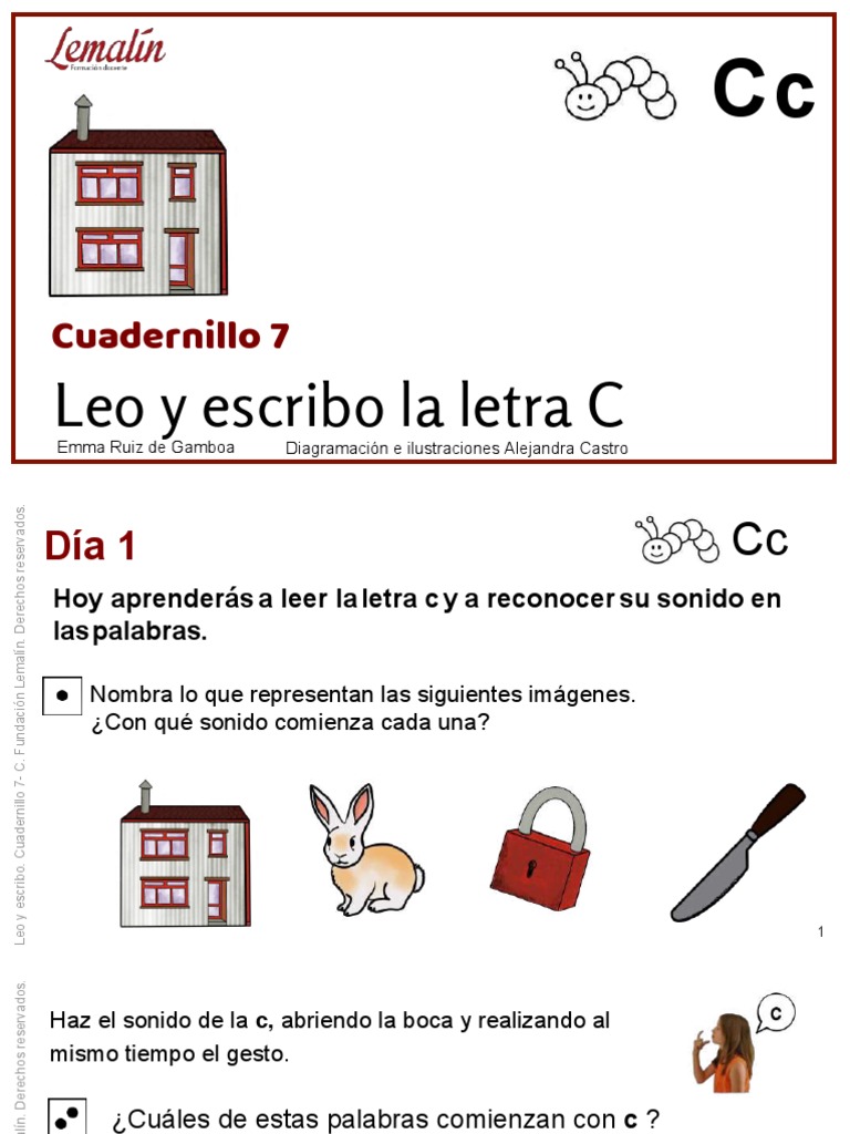 Cuadernillo 07, Letra C - FICHA | PDF