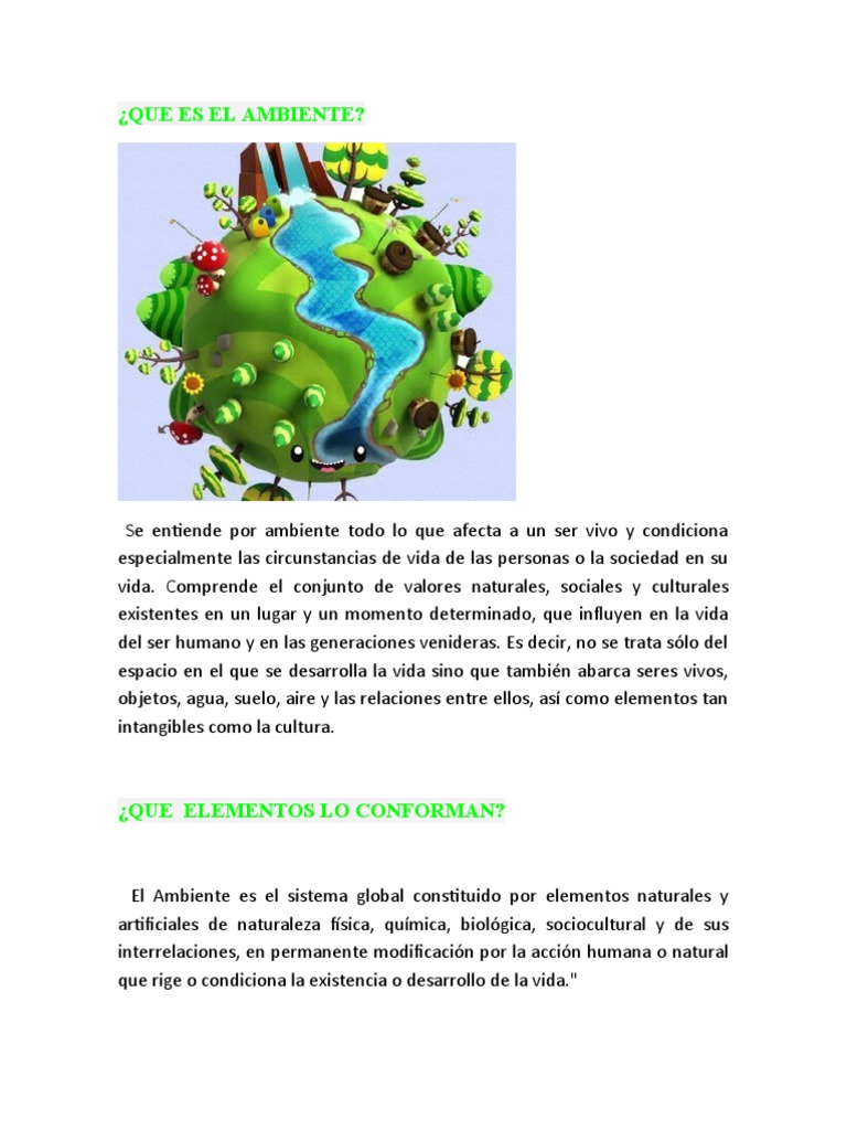 Que Es El Ambiente | PDF | Entorno natural | Naturaleza