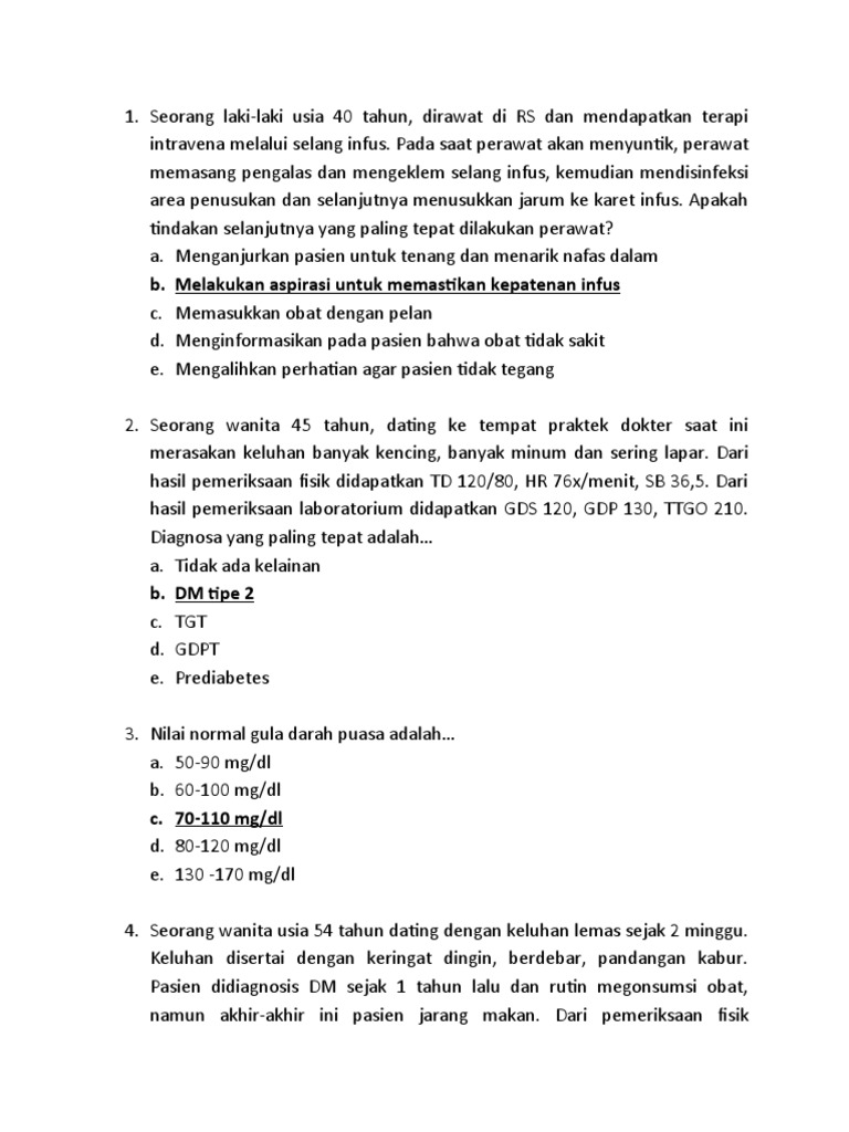 Soal KMB1 | PDF | Pengembangan Diri | Kesehatan Holistik