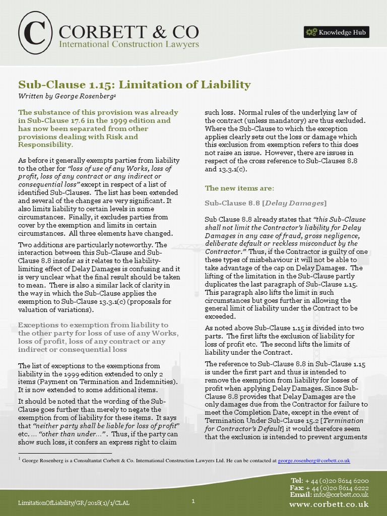 FIDIC Red Book 2017 Commentary | PDF