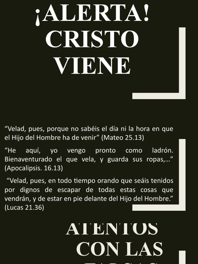 ¡Alerta! Cristo Viene | PDF