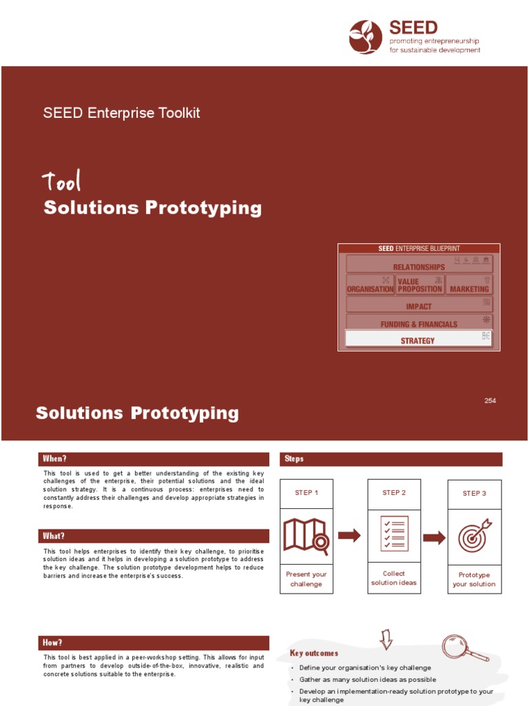 SEED Toolkit. Solutions Prototyping | PDF | Marketing | Prototype