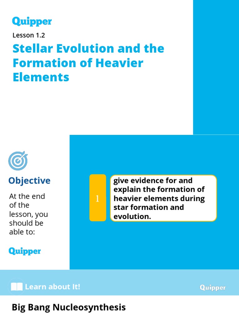 Stellar Evolution & Element Formation | PDF | Stars | Star Formation