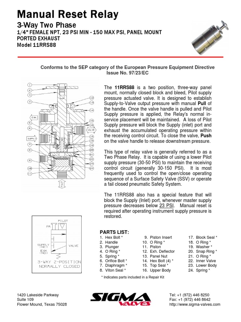 Sigma Valve 3 Way | PDF | Valve | Screw