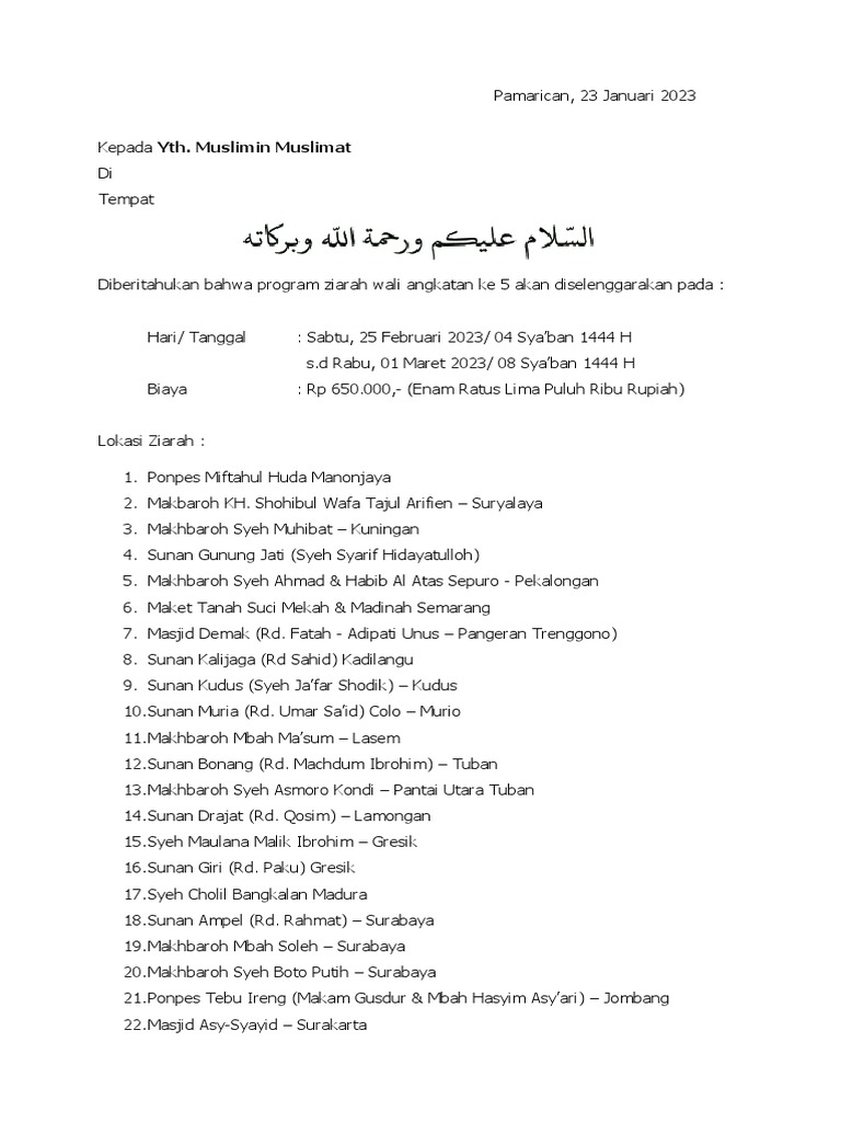Zaroh Wali Songo | PDF