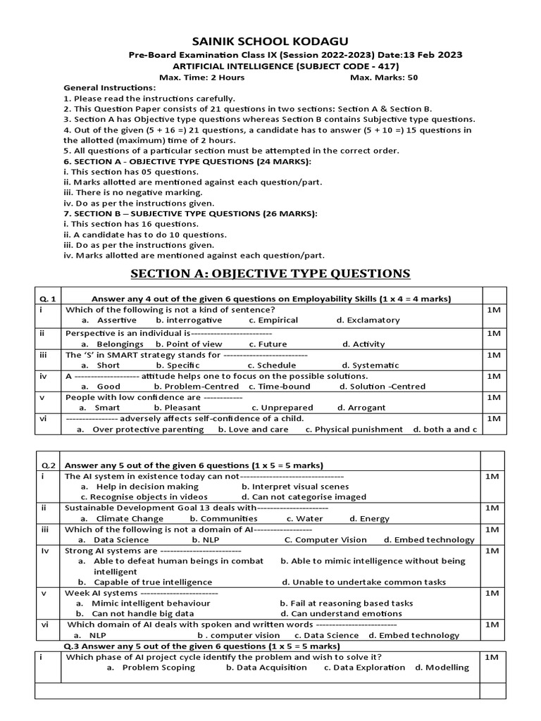 Class Ix 417 | PDF | Artificial Intelligence | Intelligence (AI ...
