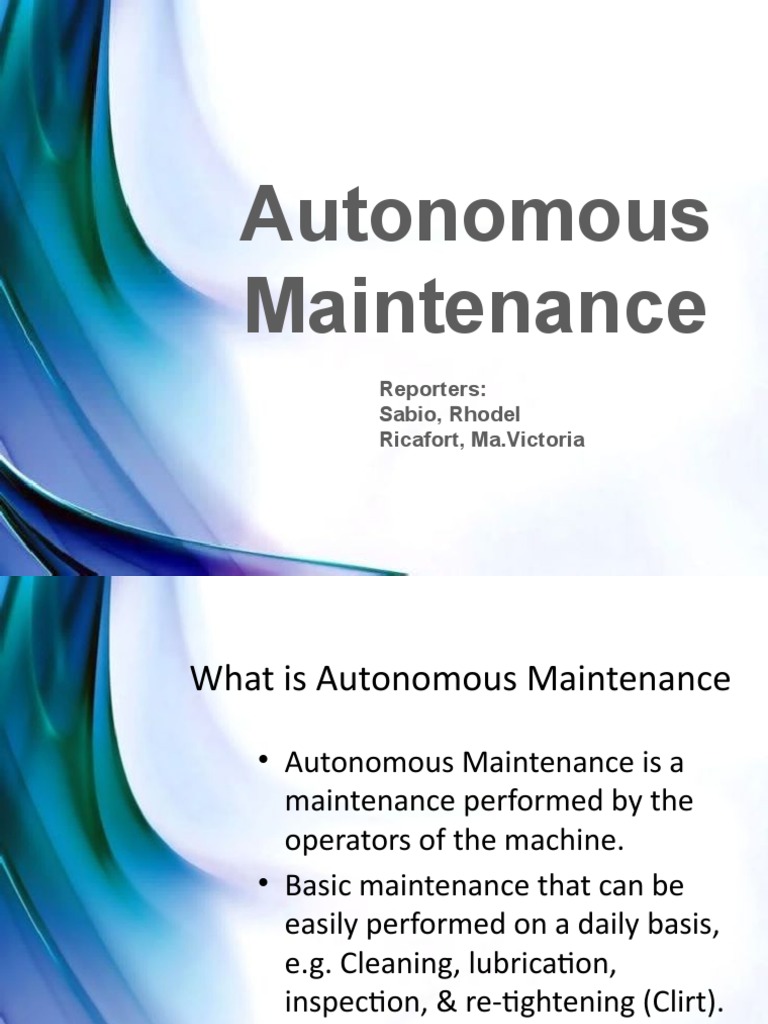 Autonomous Maintenance | PDF | Safety | Mechanical Engineering