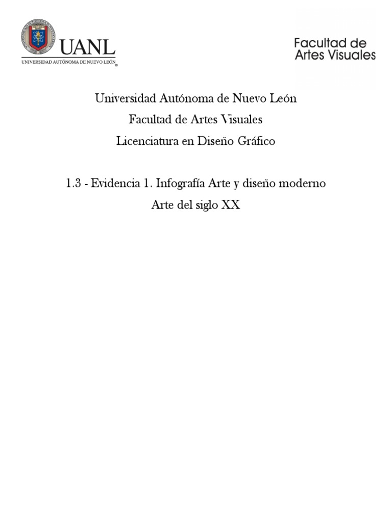 EV.1.3 - Infografía Arte y Diseño Moderno | PDF