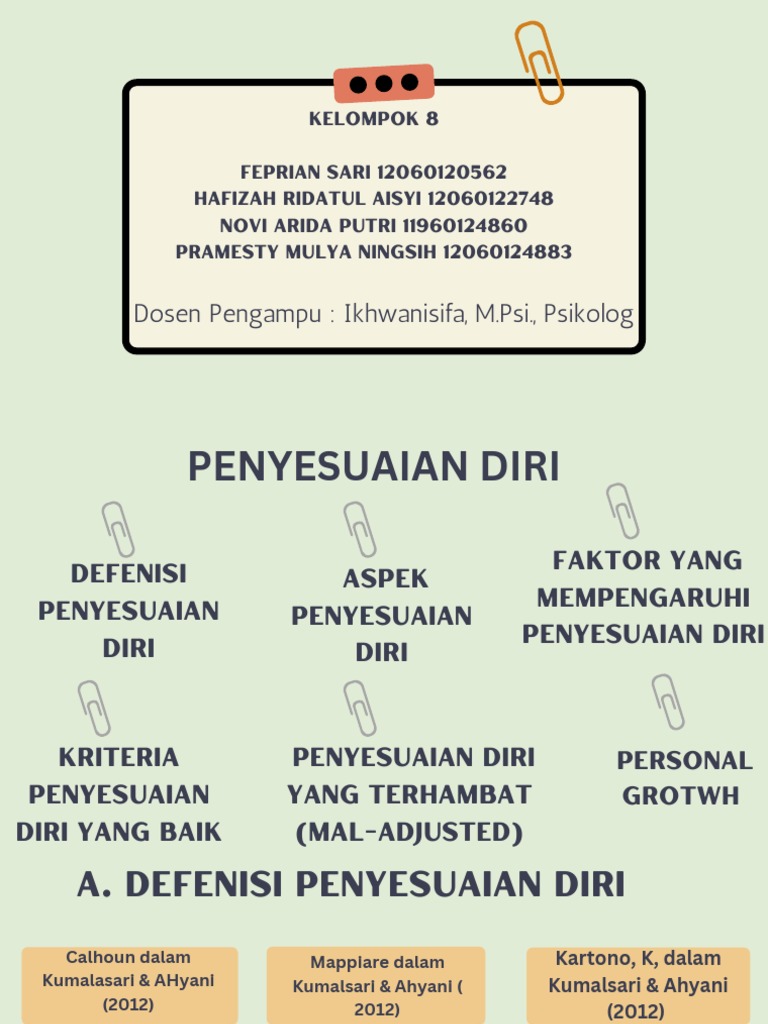 Penyesuaian Diri | PDF | Pengembangan Diri