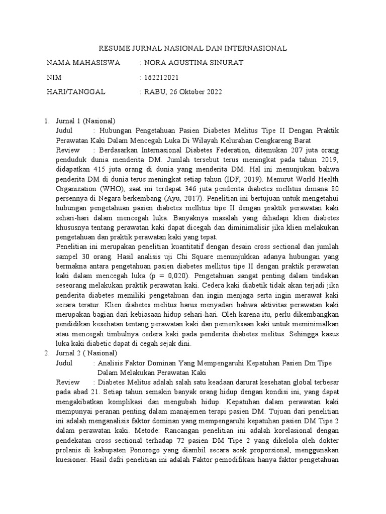 Resume Jurnal Nasional Dan Internasional | PDF