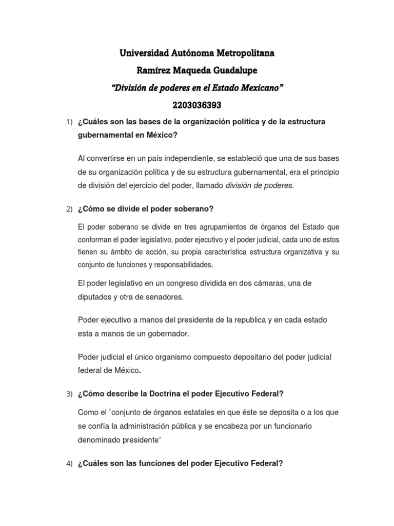 Act-1-Division de Poderes | Descargar gratis PDF | Ejecutivo (gobierno ... Act-1-Division de Poderes | Descargar gratis PDF | Ejecutivo (gobierno ...