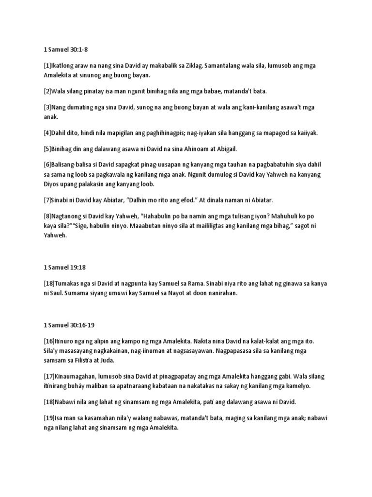 1 Samuel 30_1-8-WPS Office | PDF