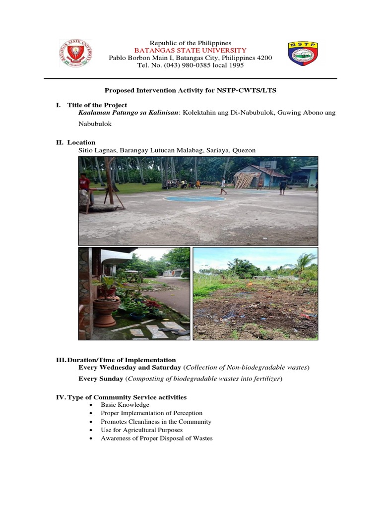 Waste Management Project in Sariaya | PDF | Waste Management ...