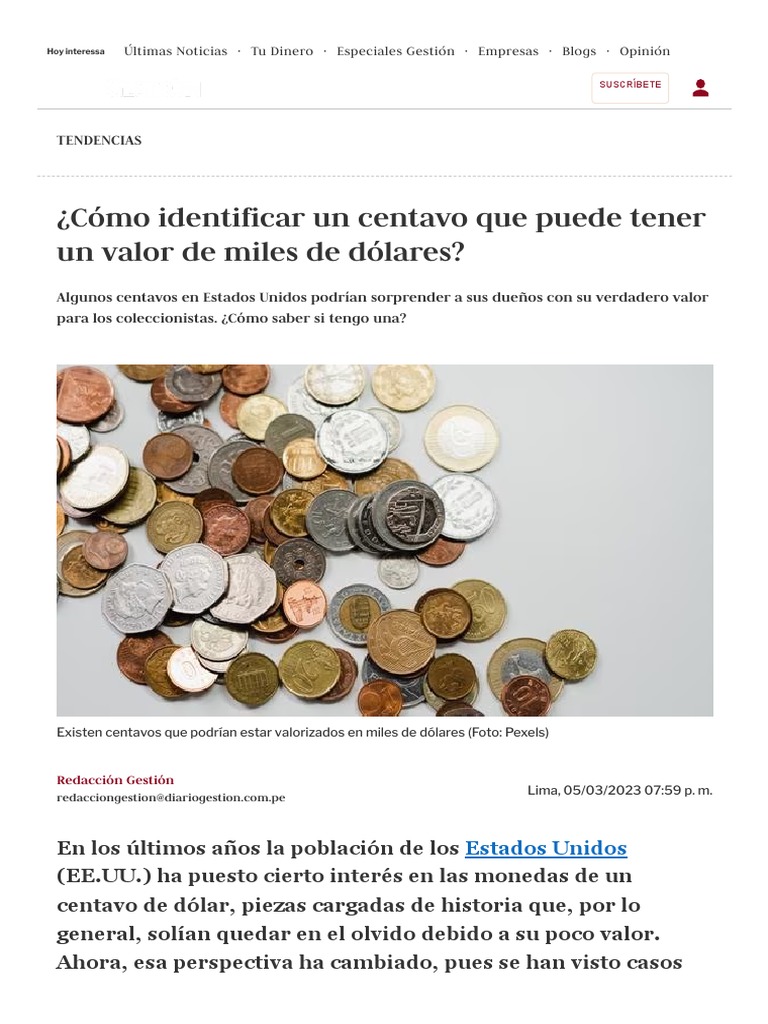¿Cómo Identificar Un Centavo Que Puede Tener Un Valor de Miles de ...